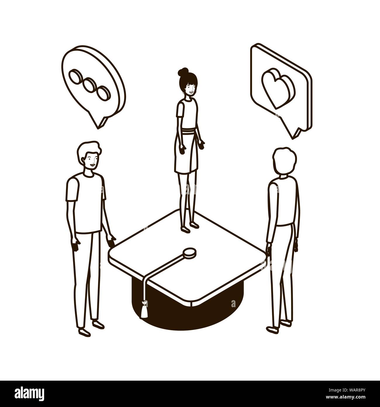 College friends people on Stock Vector Images - Alamy