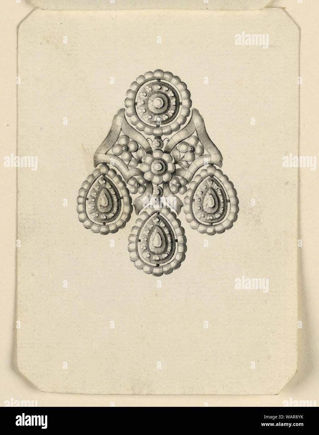 Drawing, Design for an Earring, late 18th century Stock Photo - Alamy