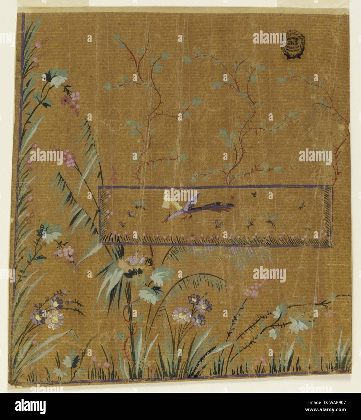 Drawing, Design for an embroidered ‘gilet‘ of the Fabrique de St. Ruf ...