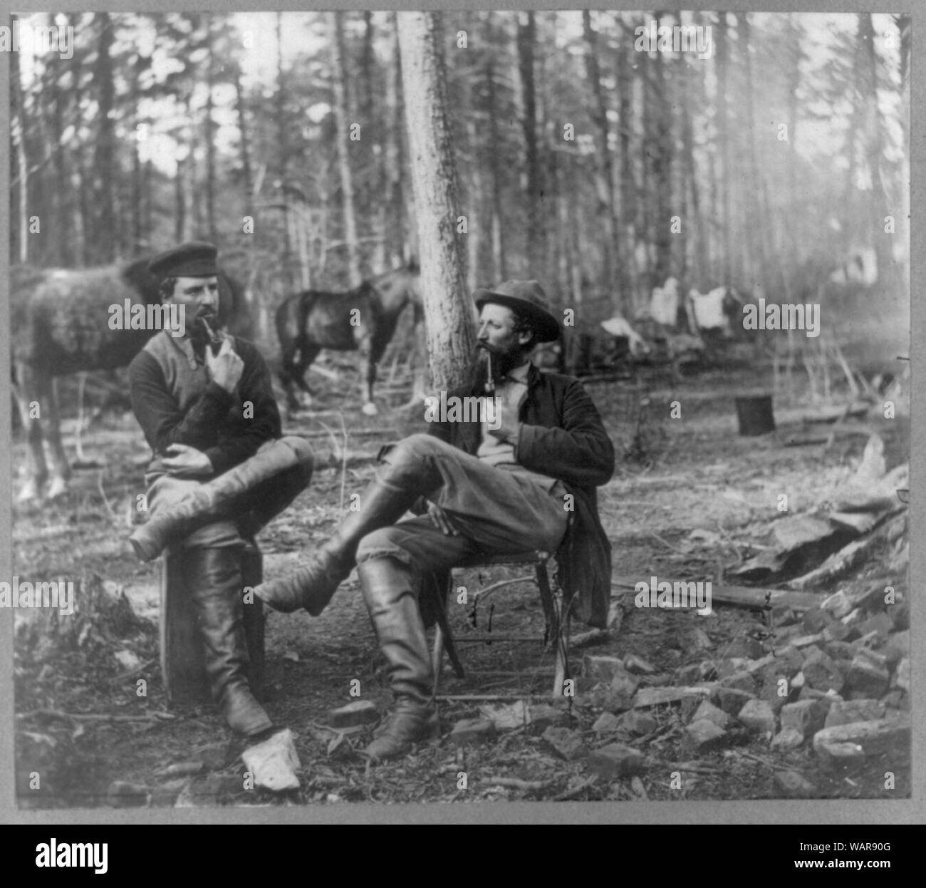 Two people in meeting discussing Black and White Stock Photos & Images ...