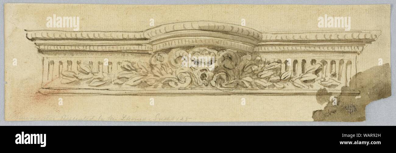Drawing, Design for an Entablature, 19th century Stock Photo - Alamy