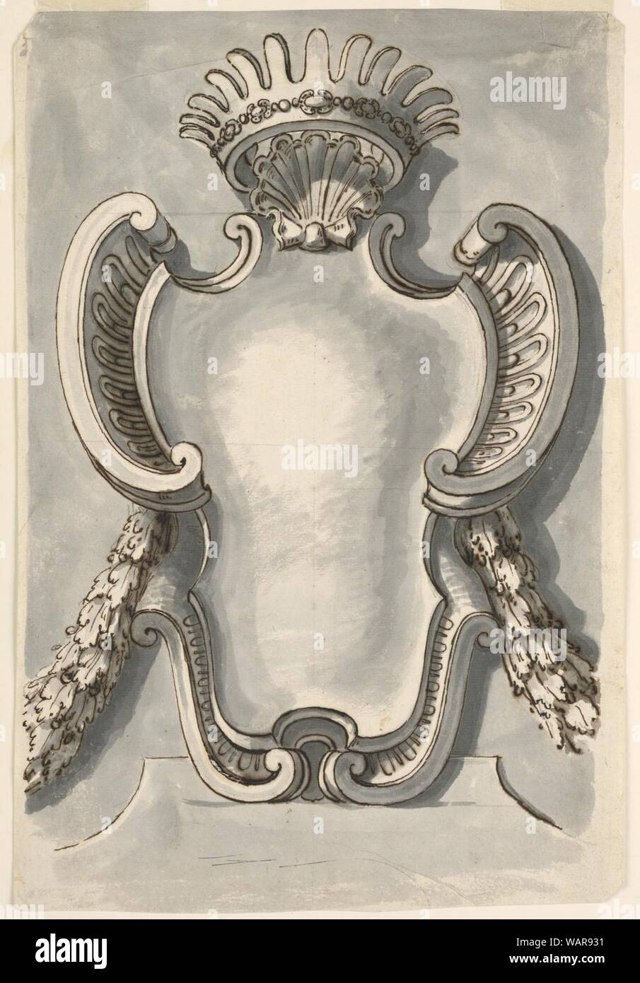 Drawing, Design for an escutcheon, ca. 1725 Stock Photo - Alamy