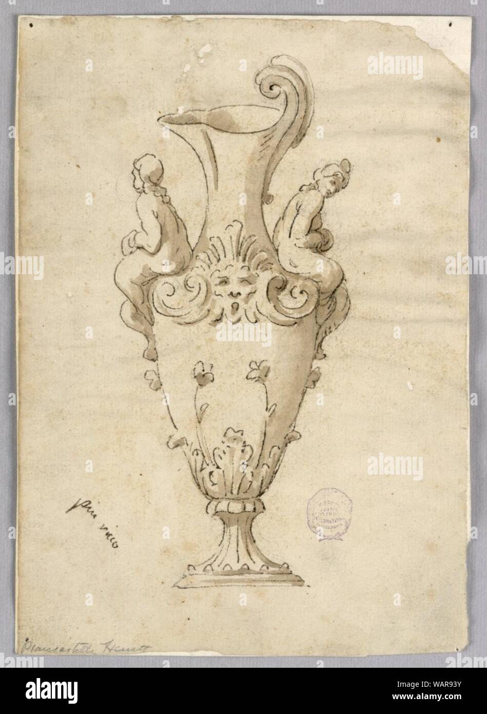 Drawing, Design for an Ewer, 19th century Stock Photo - Alamy