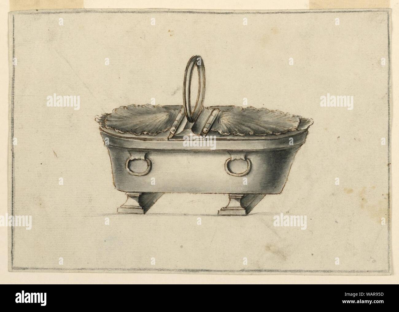 Drawing, Design for an Inkstand, early 18th century Stock Photo - Alamy