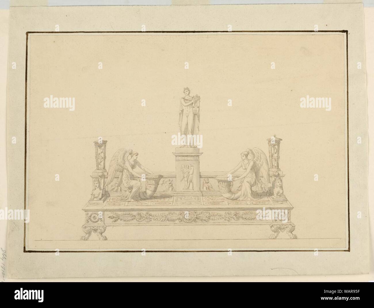 Drawing, Design for an inkstand, 1810–25 Stock Photo - Alamy