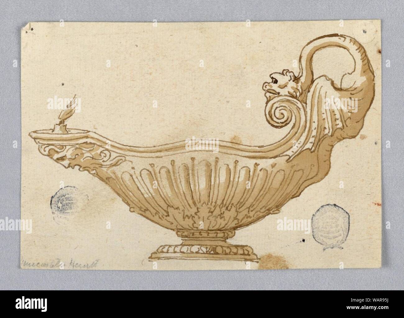 Drawing, Design for an Oil Lamp, 17th–19th century Stock Photo - Alamy