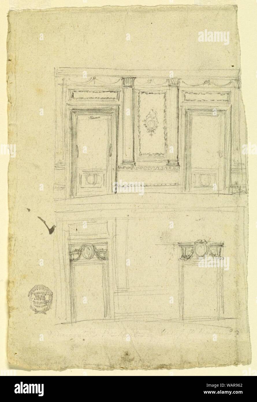 Drawing, Design for an Interior, 18th–19th century Stock Photo - Alamy