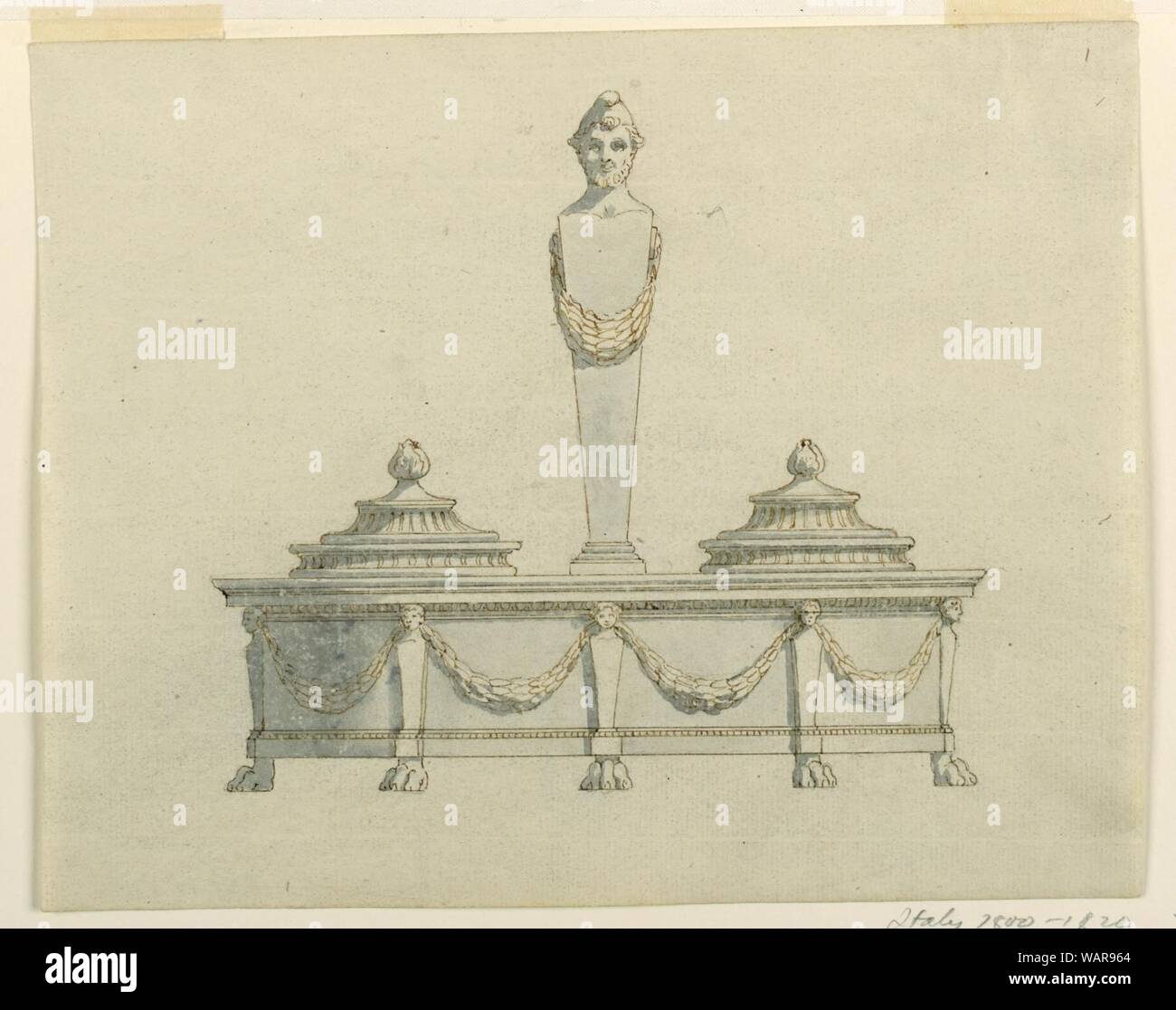 Drawing, Design for an Inkstand, ca. 1815 Stock Photo - Alamy