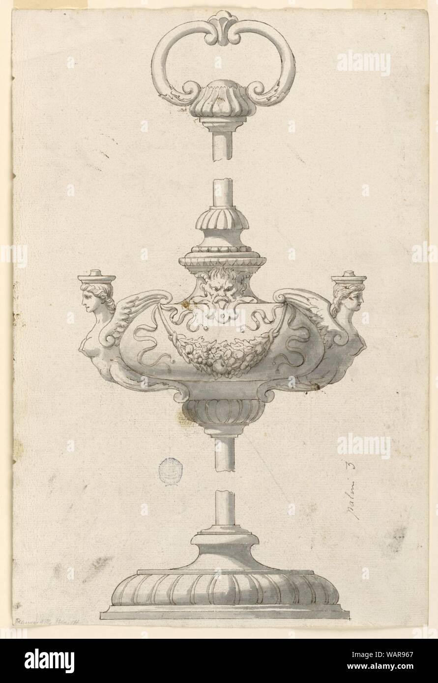 Drawing, Design for an Oil Lamp, 17th–19th century Stock Photo - Alamy