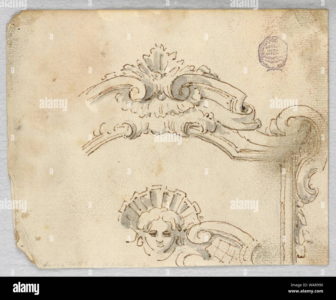Drawing, Design for an Ornament, 17th–19th century Stock Photo - Alamy