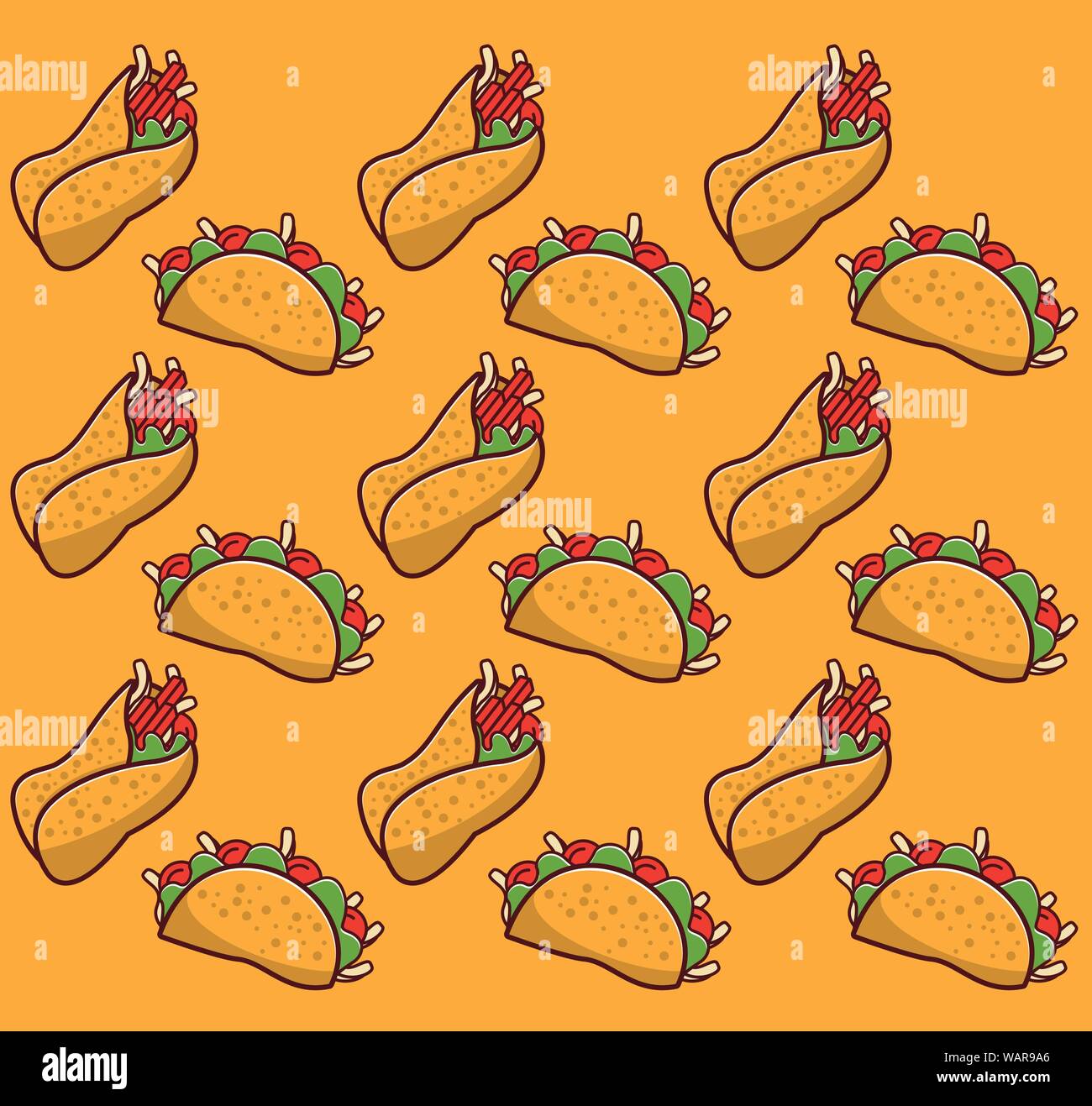Mexican food gastronomy background pattern Stock Vector Image & Art - Alamy