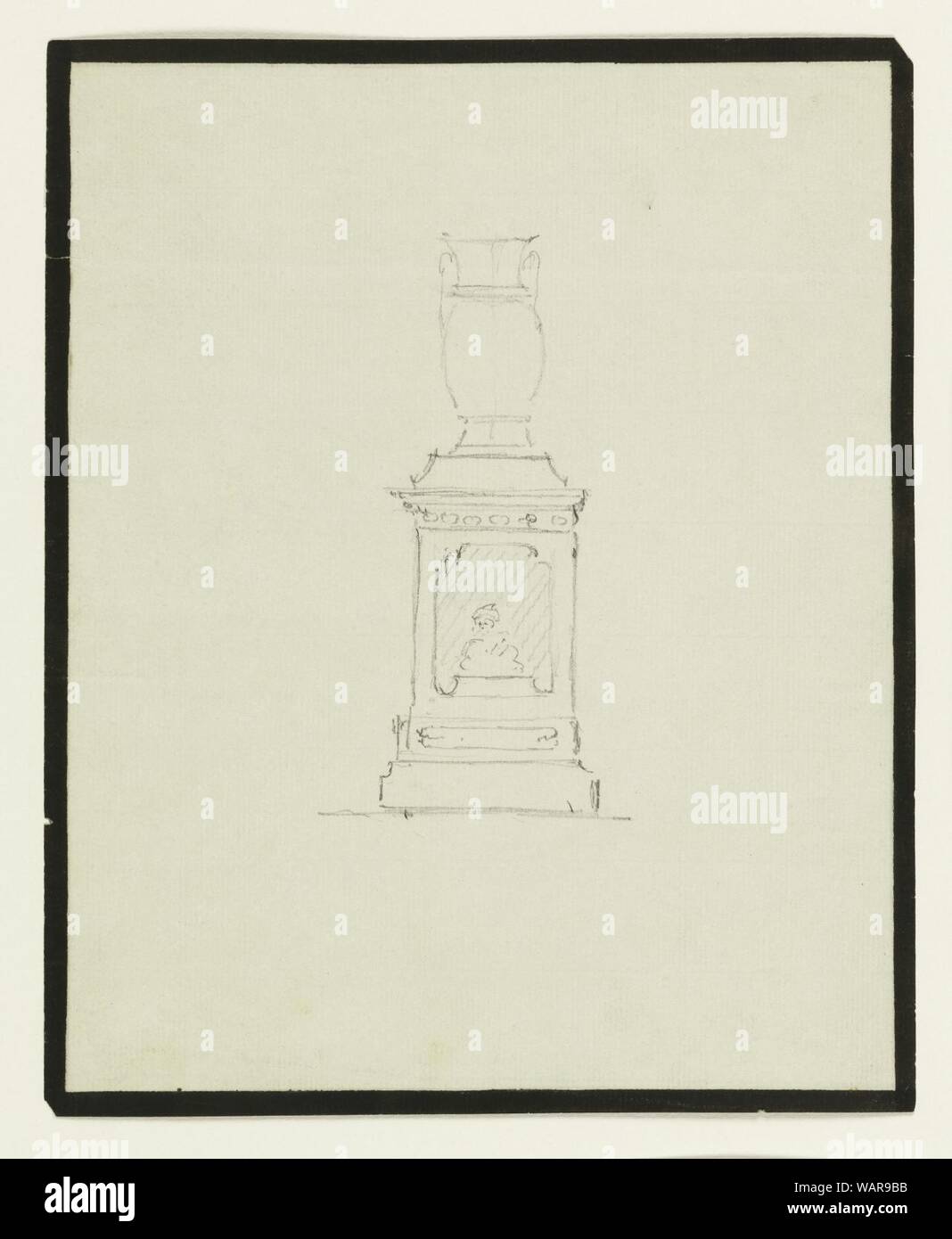 Drawing, Design for an urn on a stand, 1815 or later Stock Photo - Alamy