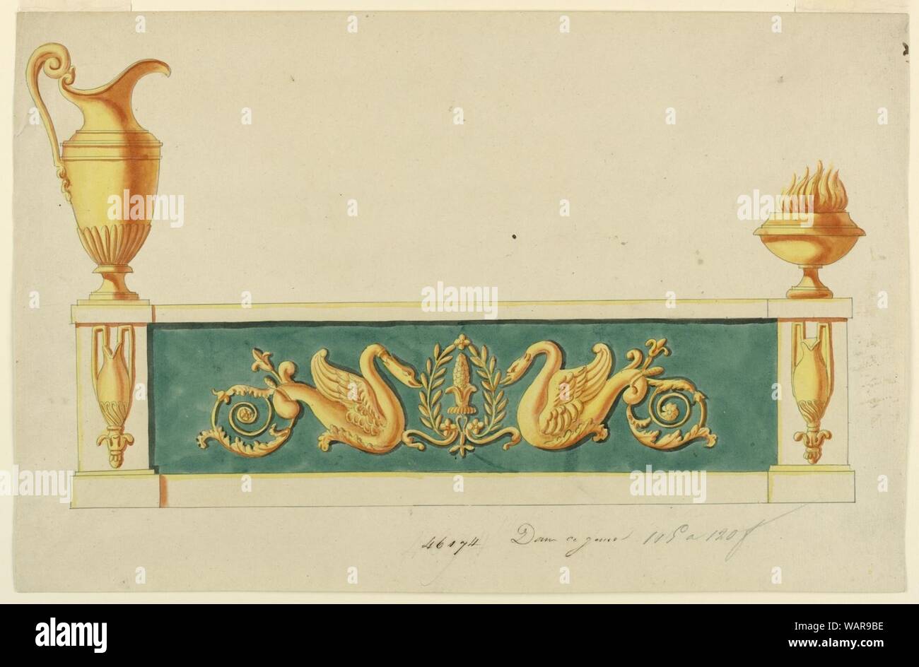 Drawing, Design for andiron, 1800–1825 Stock Photo - Alamy