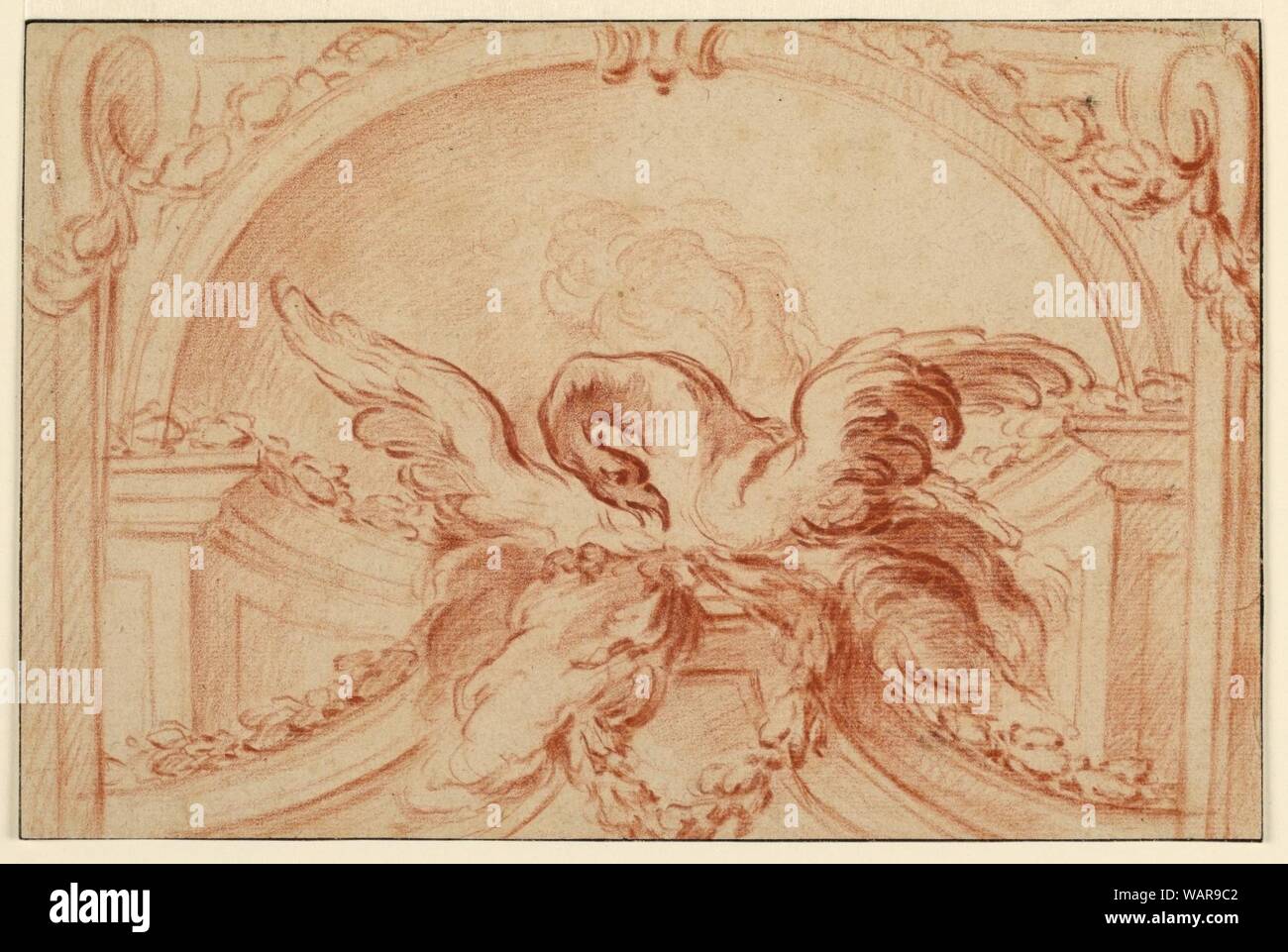 Drawing, Design for Architectural Motif, ca. 1710 Stock Photo - Alamy
