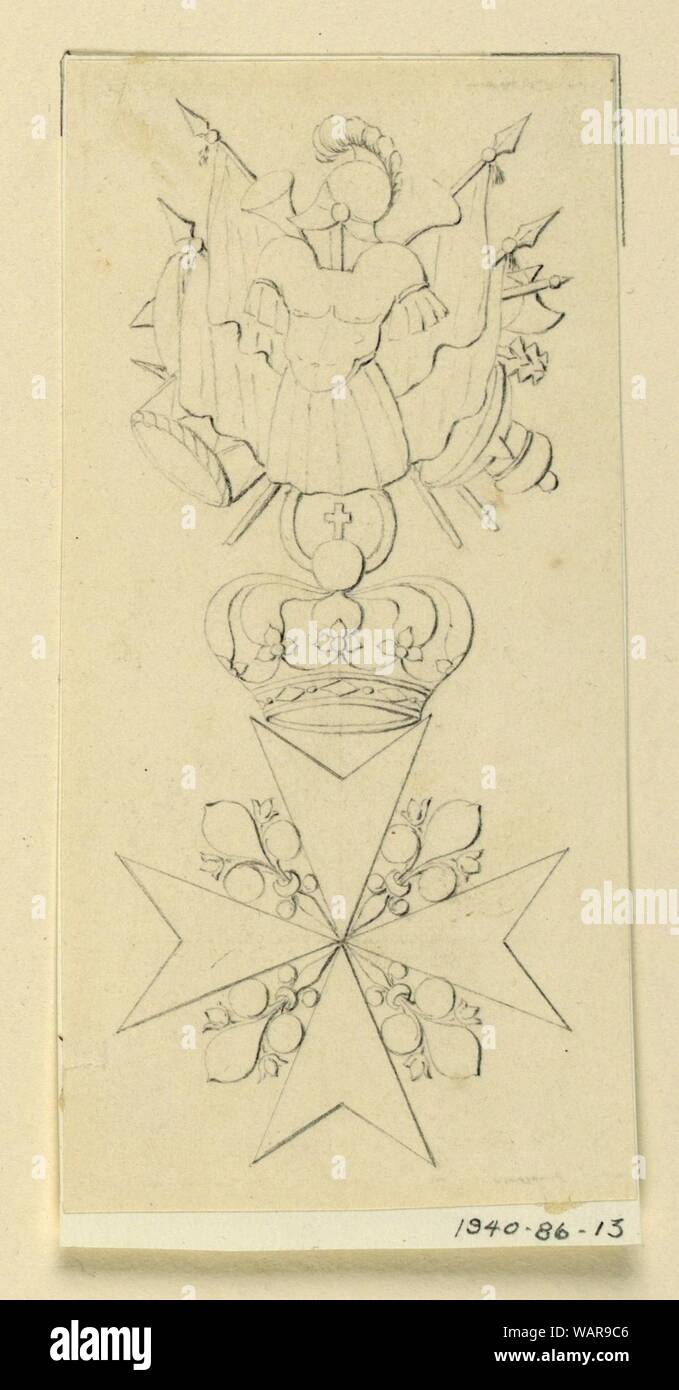 Drawing, Design for badge, 1820 Stock Photo - Alamy
