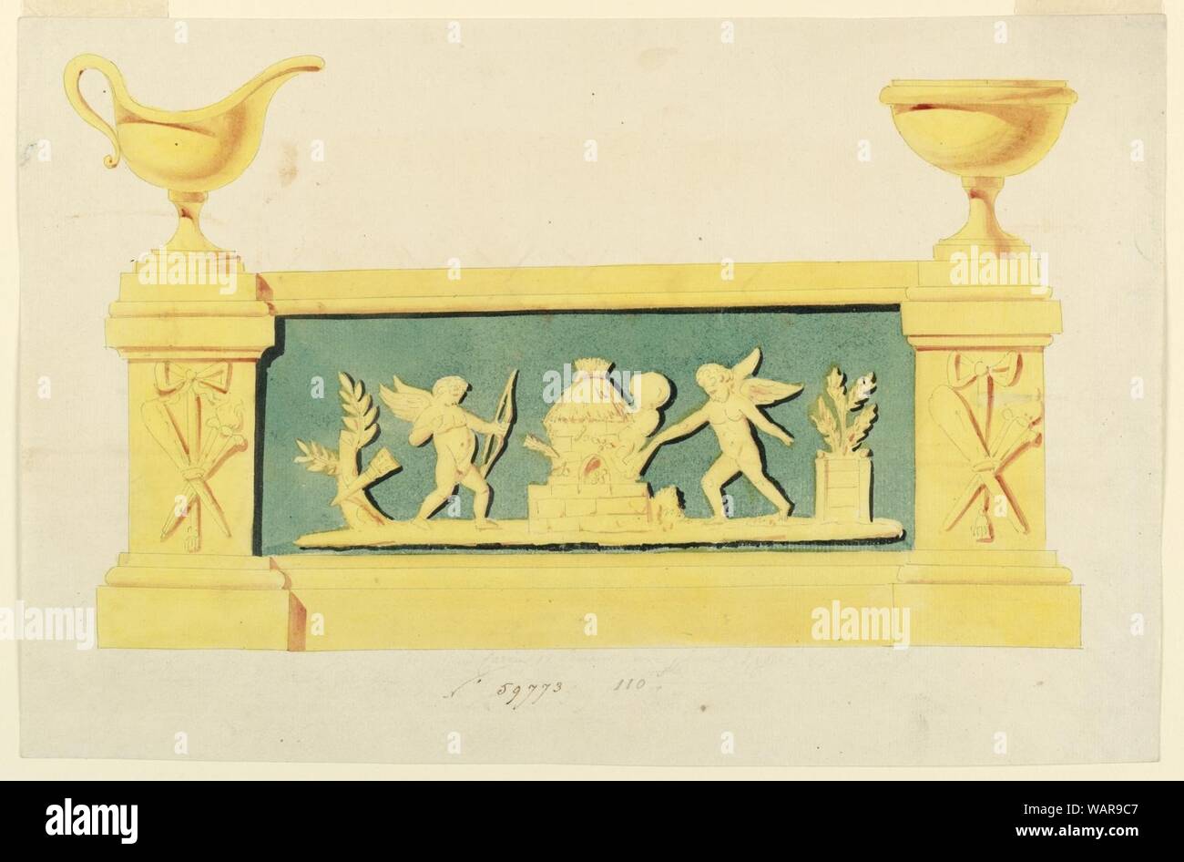 Drawing, Design for andiron, 1800–1825 Stock Photo - Alamy