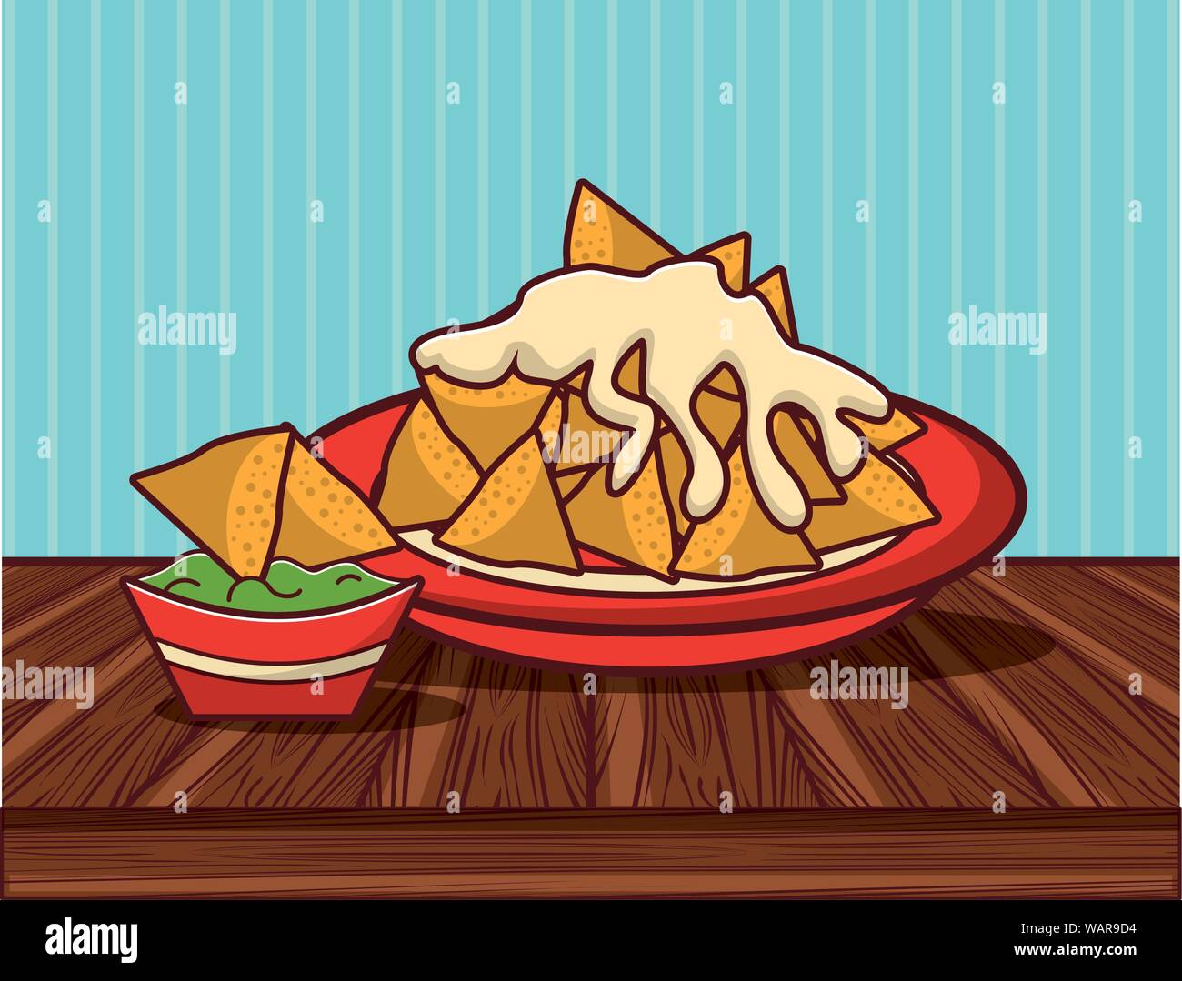 Delicious mexican food gastronomy cartoons Stock Vector Image & Art - Alamy