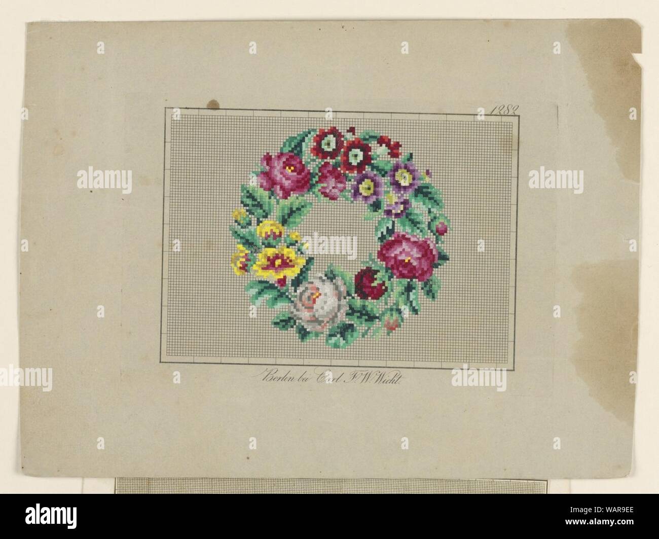Drawing, Design for Berlin Wool Work, ca. 1860 Stock Photo - Alamy