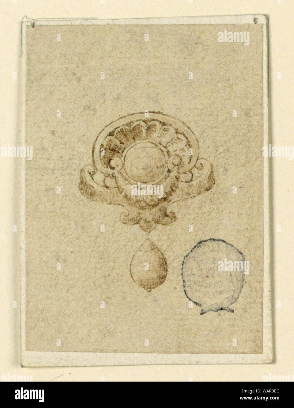 Drawing, Design for Brooch with Diamonds, 16th century Stock Photo - Alamy
