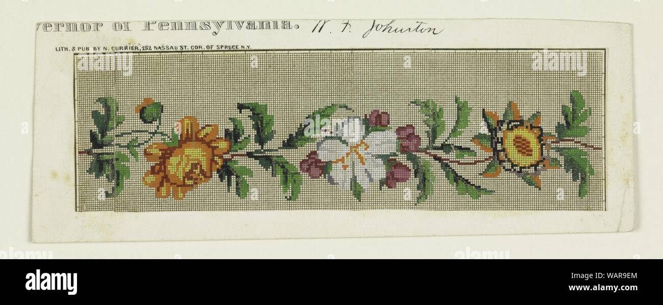 Drawing, Design for Berlin Wool Work, ca. 1860 Stock Photo - Alamy