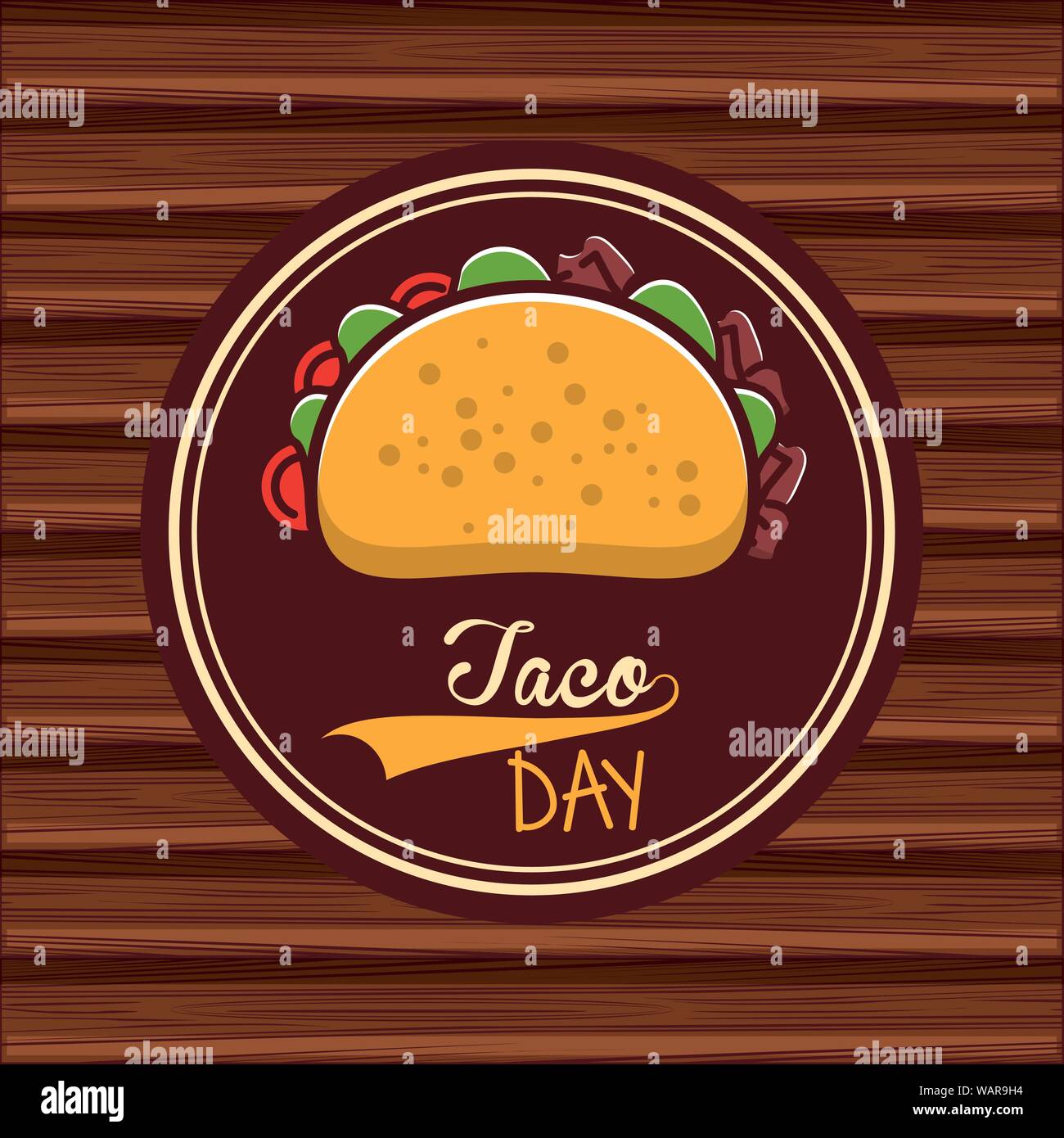 Taco day mexican food cartoon Stock Vector Image & Art - Alamy