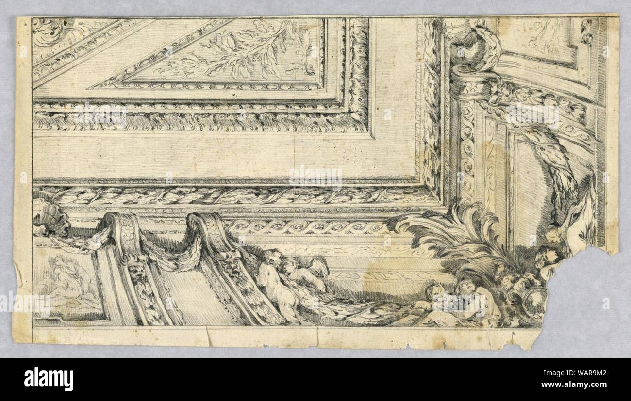 Drawing, Design for Ceiling and Entablature, 18th century Stock Photo ...