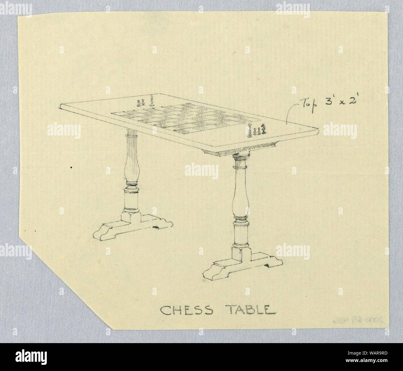 Drawing, Design for Chess Table, 1900–05 Stock Photo - Alamy