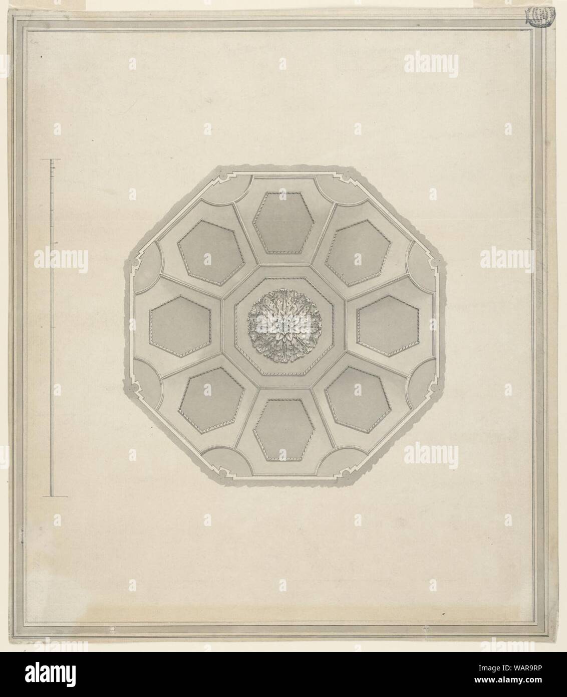 Drawing, Design for Ceiling for the Basement Story, Carlton House, Pall ...