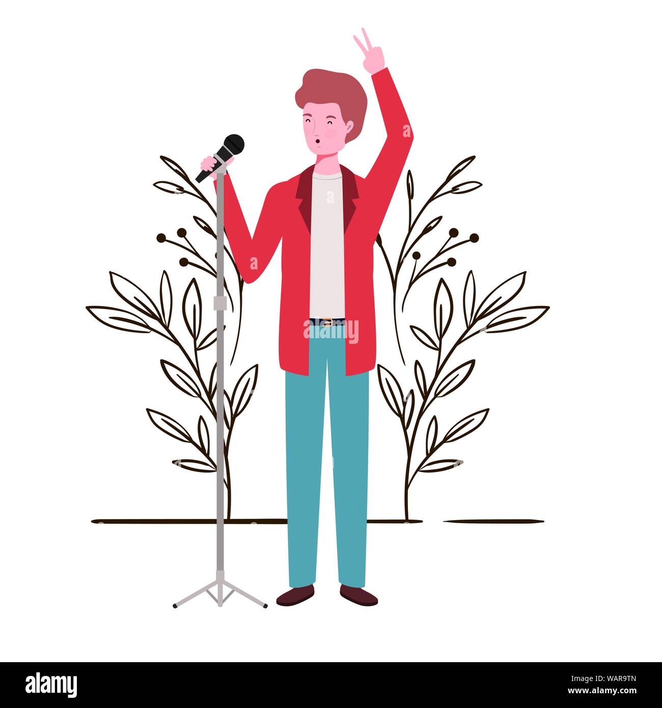 Mic in nature Stock Vector Images - Alamy