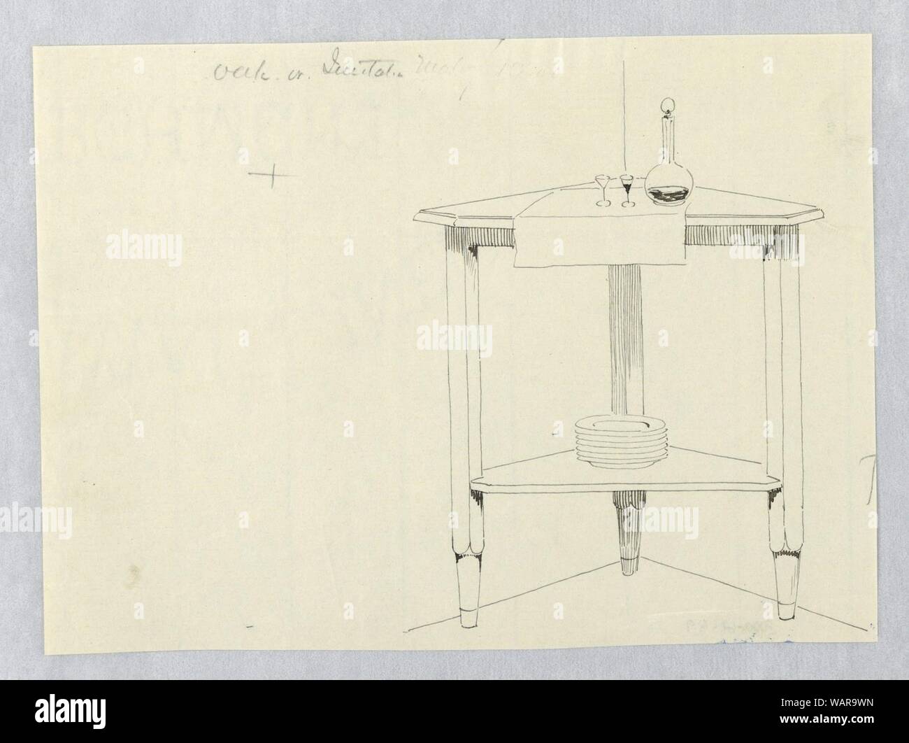 Drawing, Design for Corner Serving Table, 1900–05 Stock Photo - Alamy
