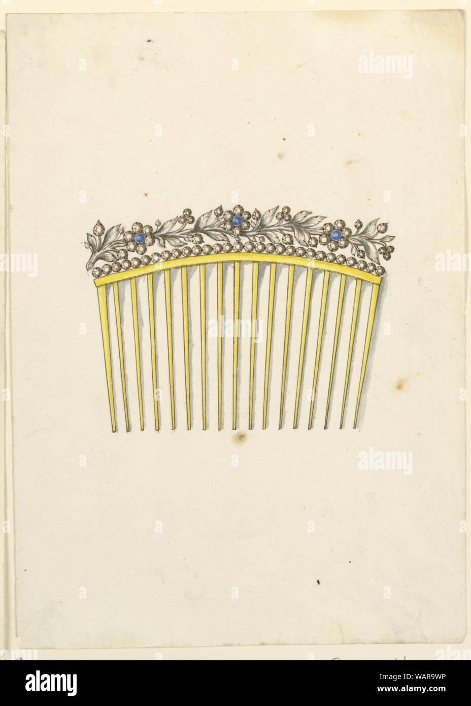 Drawing, Design for comb, 1825–30 Stock Photo - Alamy