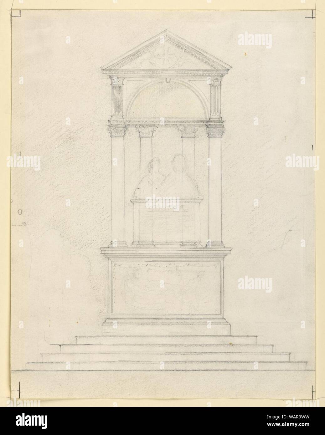 Drawing, Design for Cooper Monument, ca. 1900 Stock Photo - Alamy