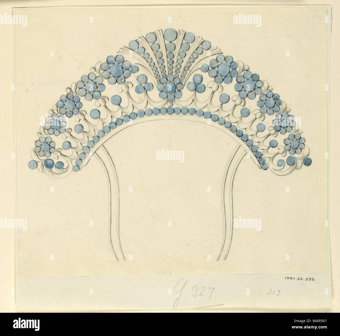 Drawing, Design for comb, 1820–25 Stock Photo - Alamy