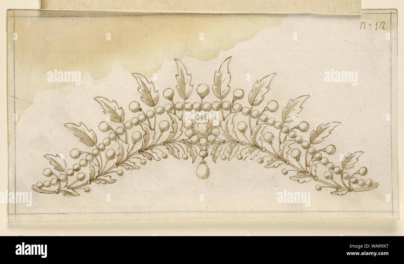 Drawing, Design for Coronet, mid- 19th century Stock Photo - Alamy
