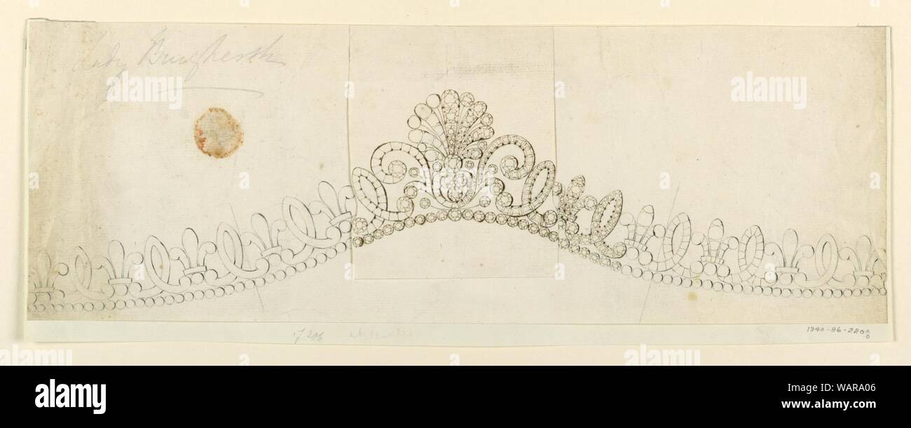 Drawing, Design for diadem, 1815–20 Stock Photo - Alamy