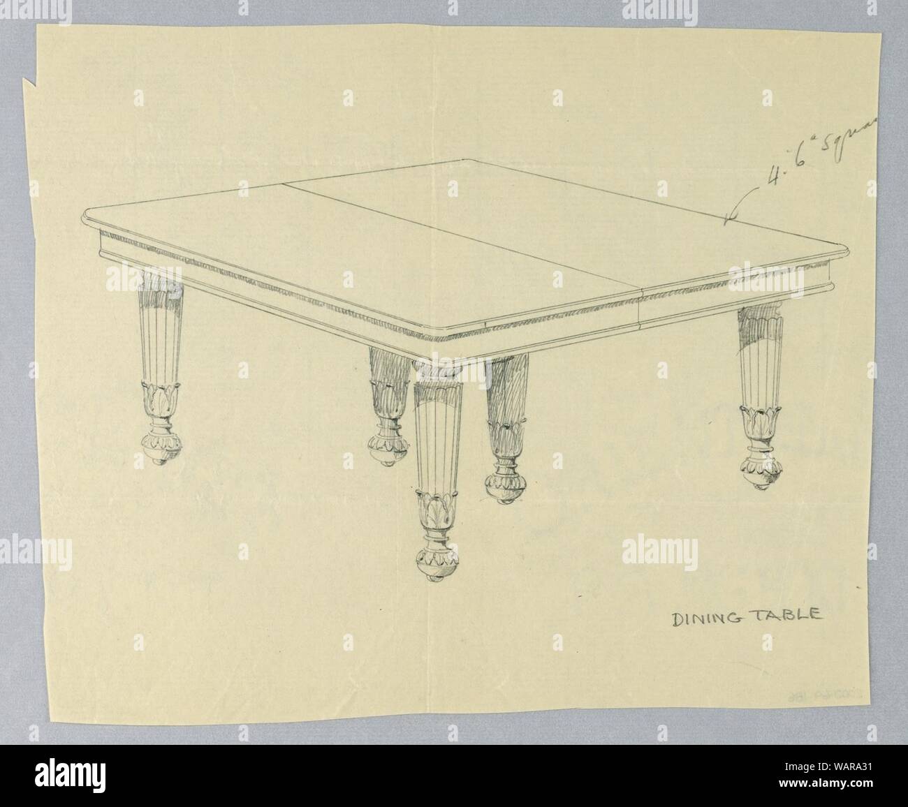 Drawing, Design for Dining Table, 1900–05 Stock Photo - Alamy