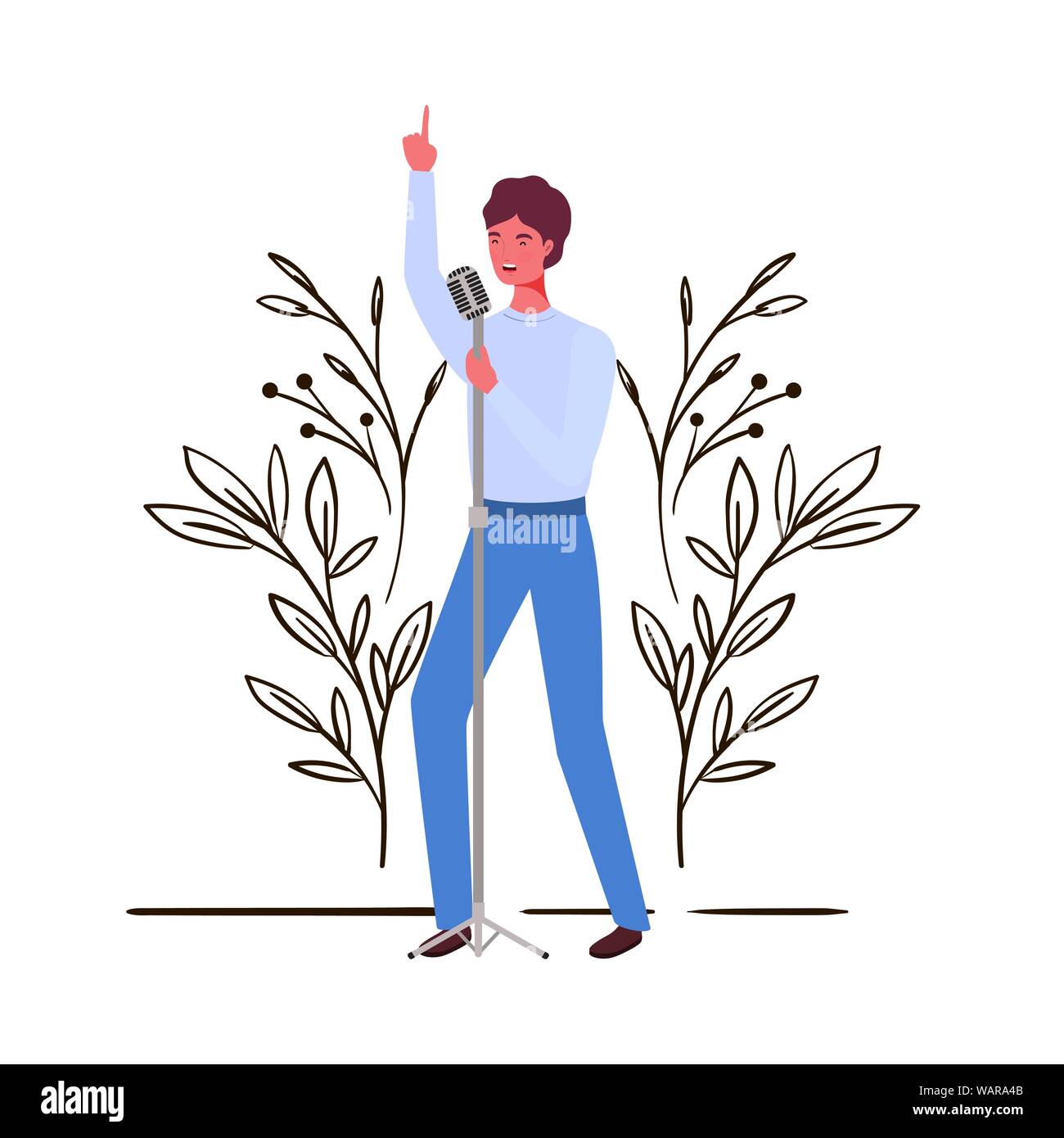 Mic in nature Stock Vector Images - Alamy