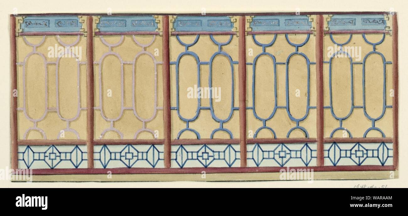 Drawing, Design for Fretwork, perhaps for the glass passage, 1803 or ...