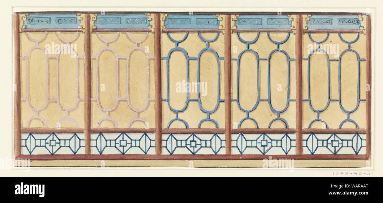 Drawing, Design for Fretwork, perhaps for the glass passage, 1803 or ...