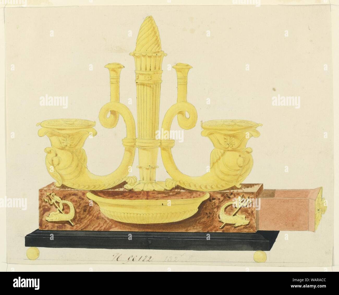 Drawing, Design for inkstand, 1800–1825 Stock Photo - Alamy