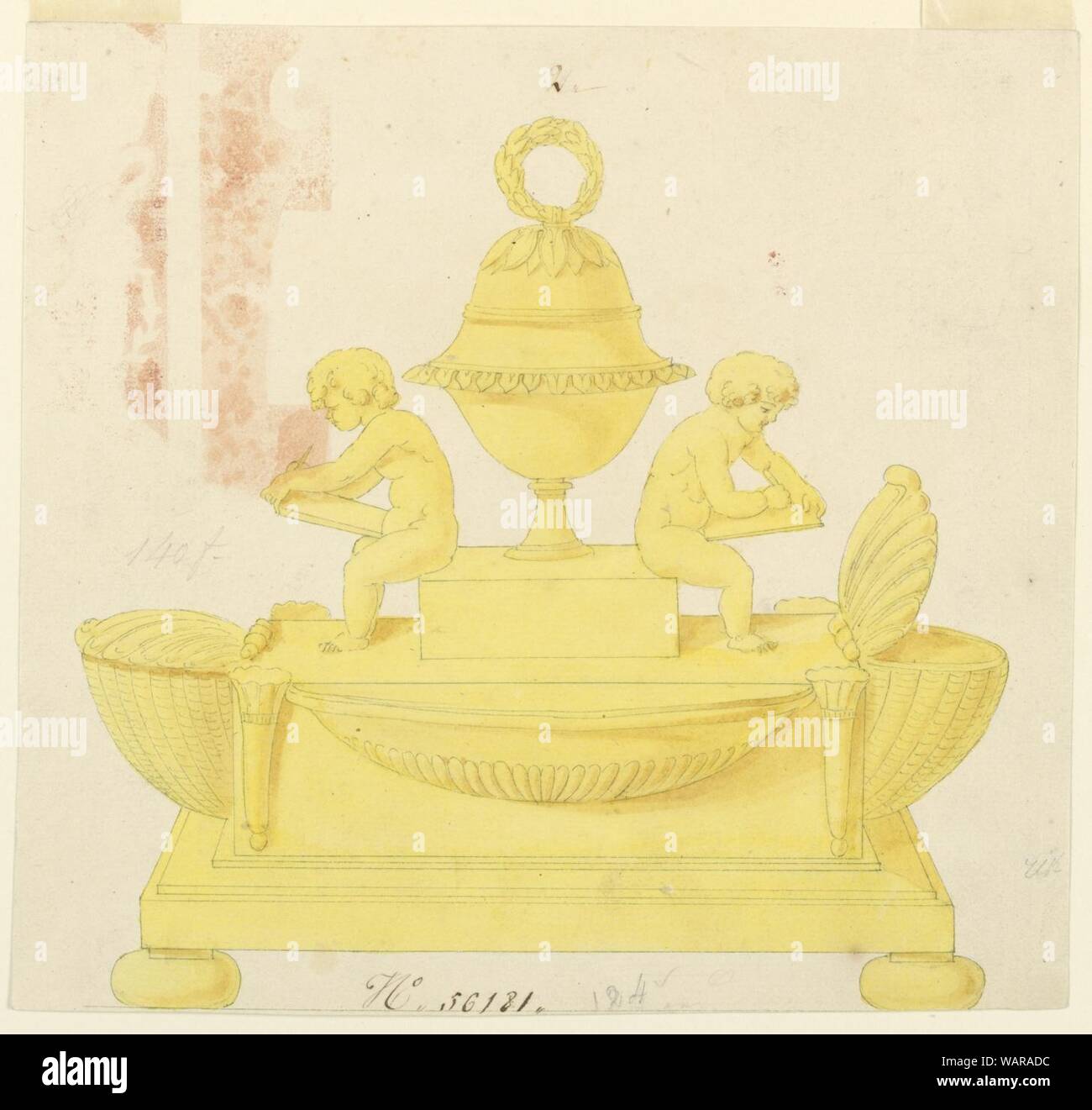 Drawing, Design for ink stand, 1800–1825 Stock Photo - Alamy