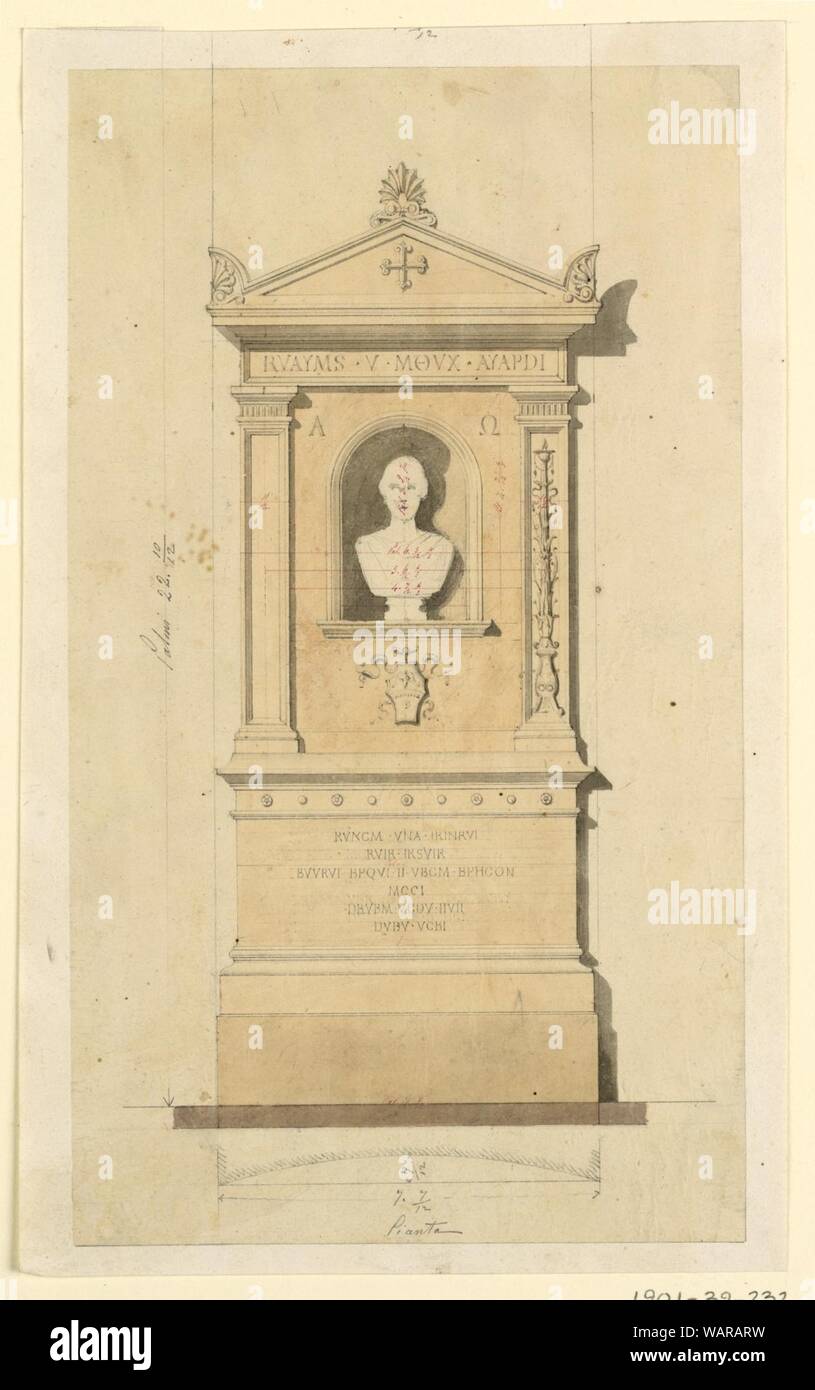 Drawing, Design for Monument, ca. 1800 Stock Photo - Alamy