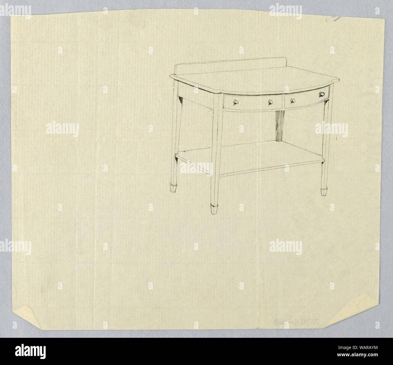 Drawing, Design for Oblong Serving Table with Two Drawers, 1900–05 ...
