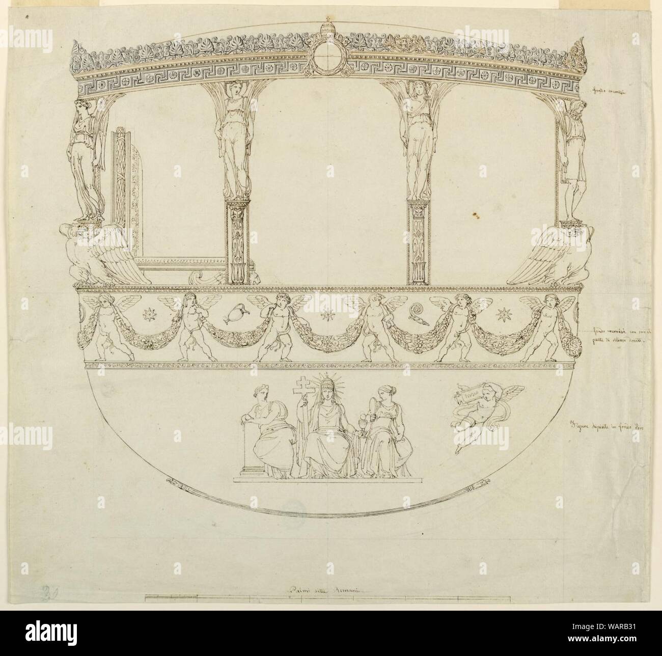Drawing, Design for Parts of a Coach, 1835–40 Stock Photo - Alamy