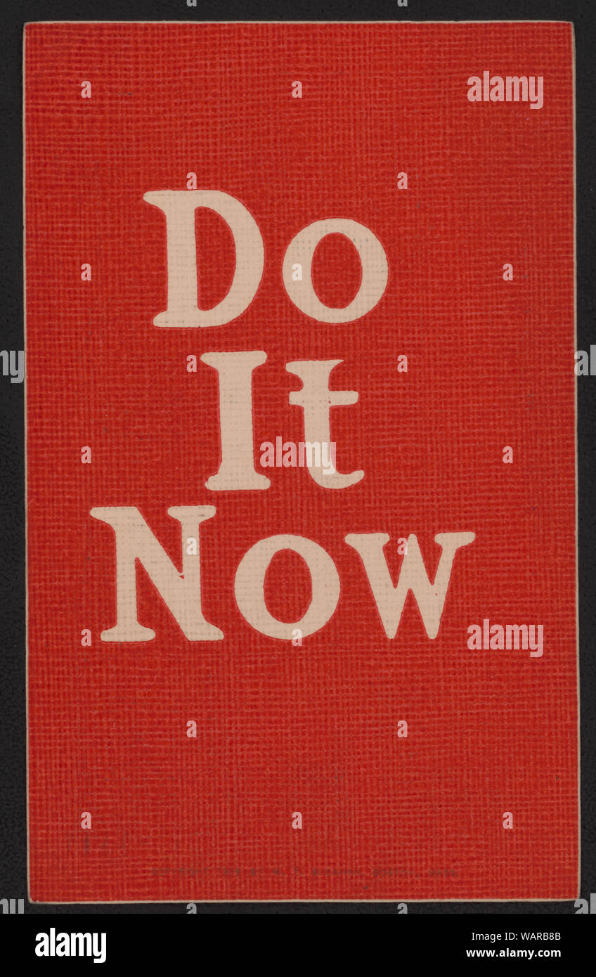 Do it now Stock Photo - Alamy