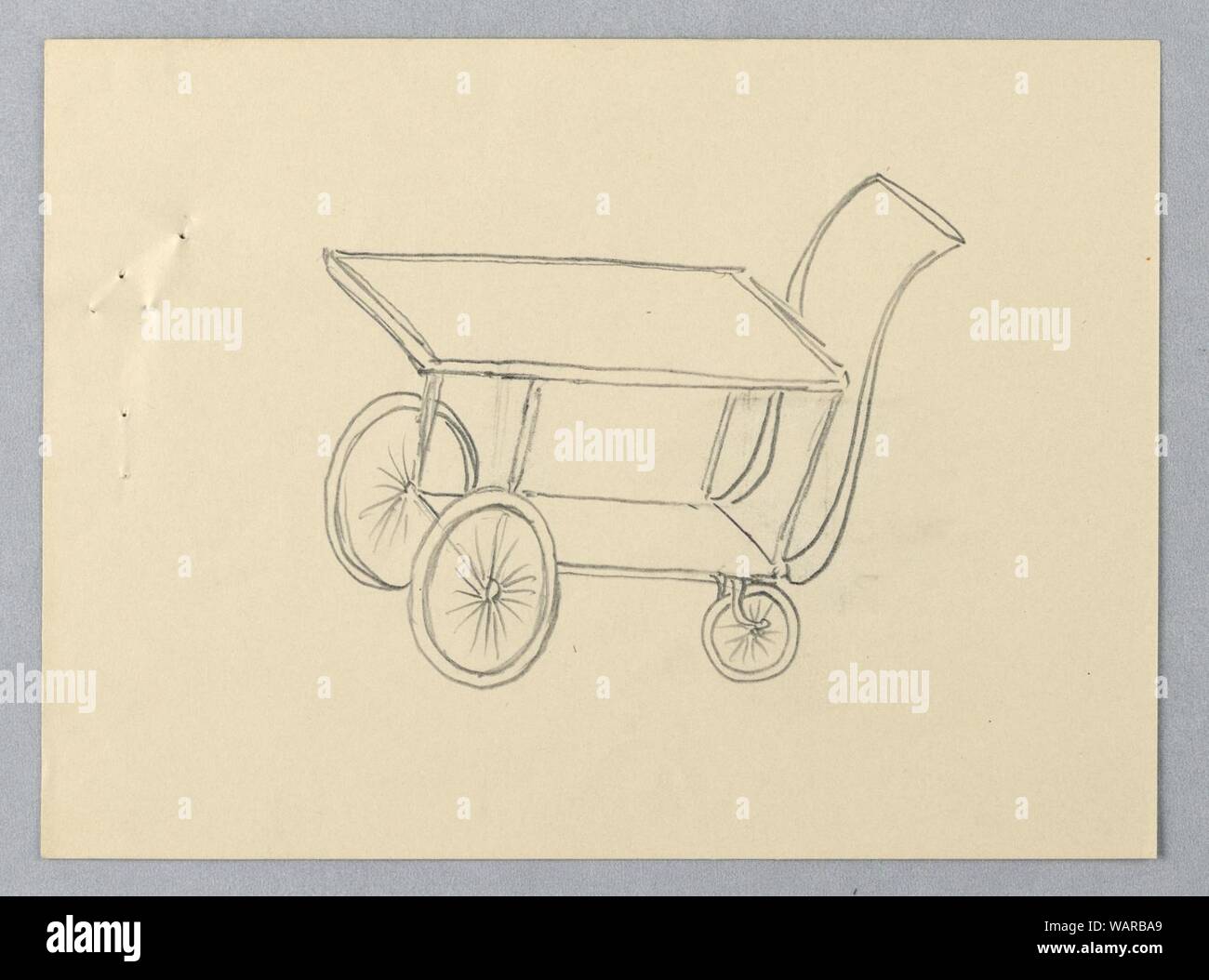 Drawing, Design for Rolling Serving Table with Two Trays, 1900–05 Stock ...