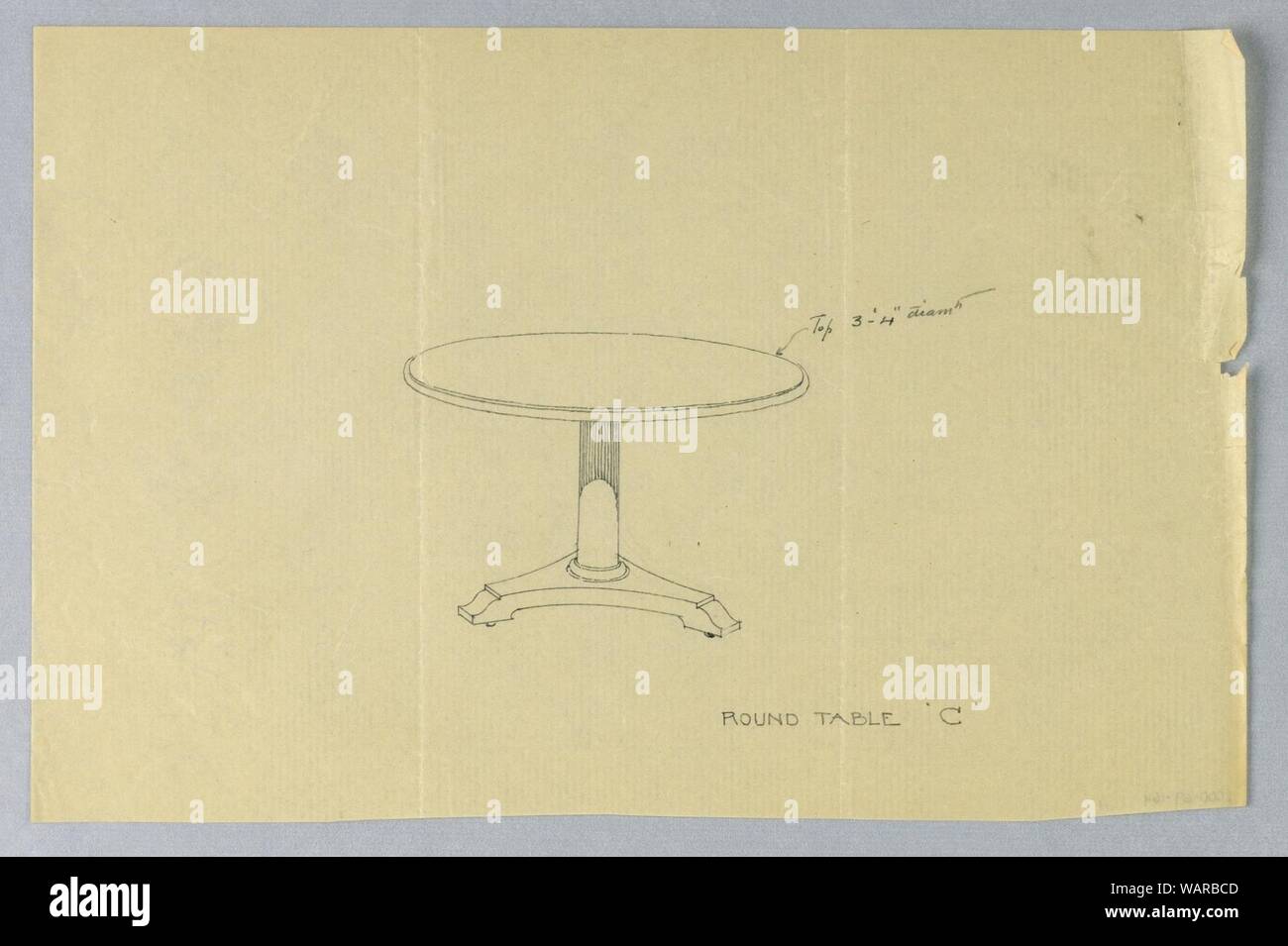Drawing, Design for Round Table ‘C‘, 1900–05 Stock Photo - Alamy