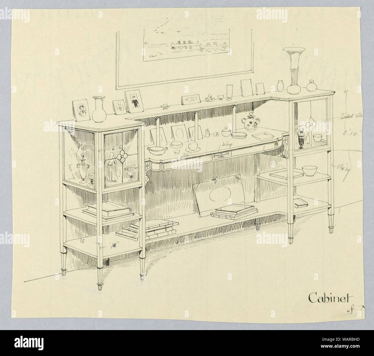 Drawing, Design for Sideboard- Like Cabinet, 1900–05 Stock Photo - Alamy