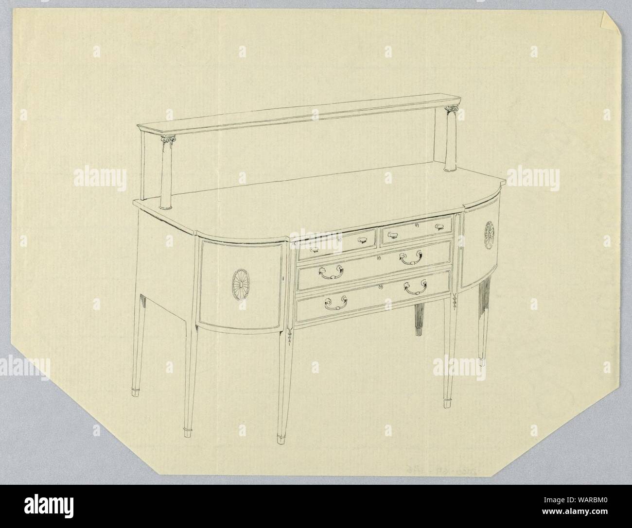 Drawing, Design for Sideboard with Upper Shelf, 1900–05 Stock Photo - Alamy