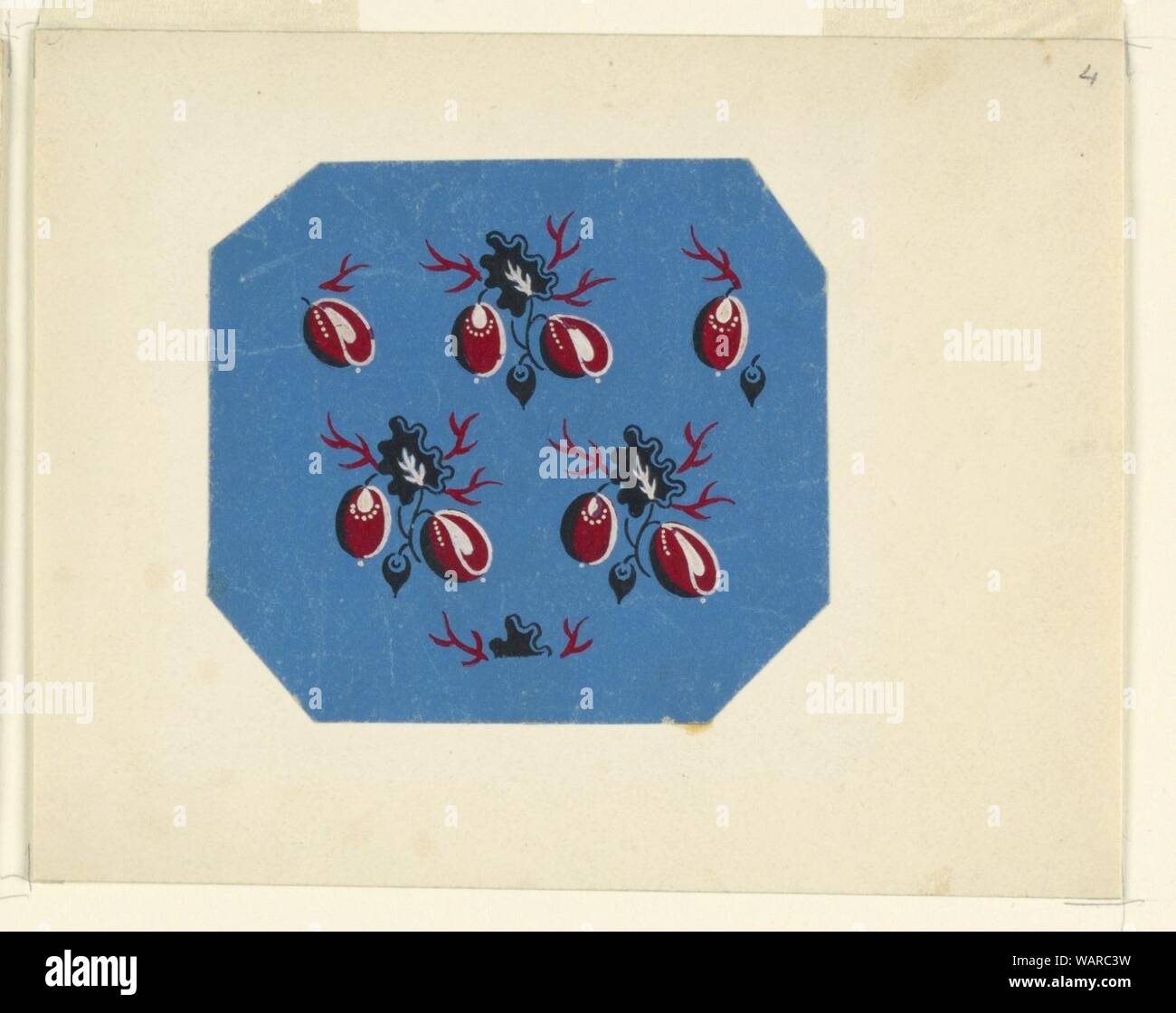Drawing, Design for Textile, ca. 1808–10 Stock Photo - Alamy